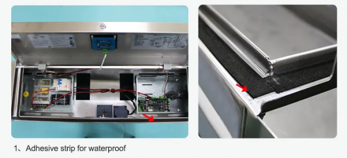 Entry Systems Electronic Turnstile Gates With IR Sensors / LED Display