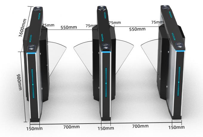 Anti Static Flap Turnstile Gate , ESD Turnstile Access Control System ...