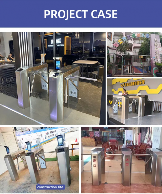 34kg Commercial Turnstiles SUS304 Stainless Steel Tripod Access Control ...