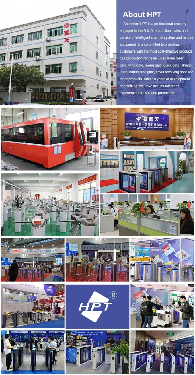 Indoor / Outdoor Motorized Turnstile , Baffle Gate Turnstile With Dry ...