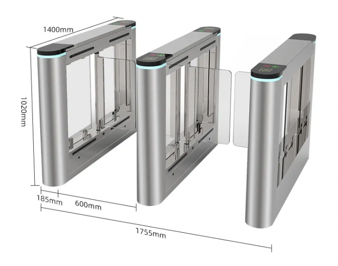 Plexiglass Turnstile Bidirectional Turnstile Gate Access Control System