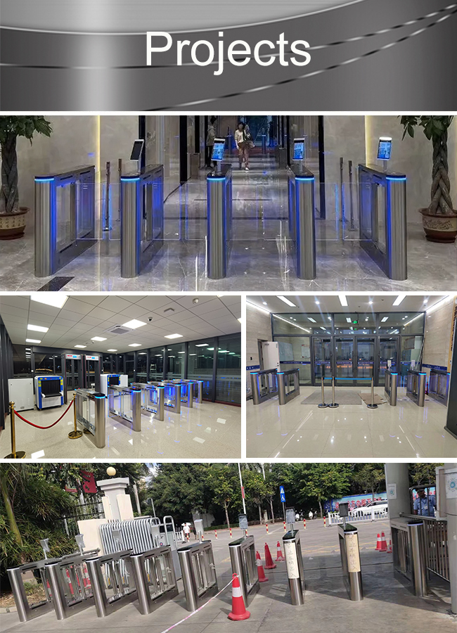 Plexiglass Turnstile Bidirectional Turnstile Gate Access Control System