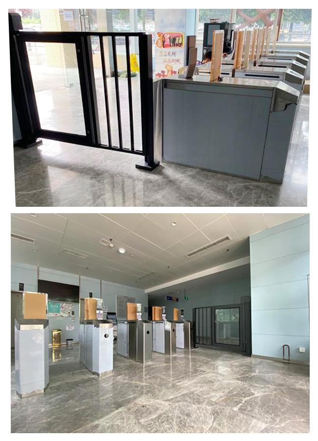 Access Control Swing Gate Turnstile With LED Direction Indication