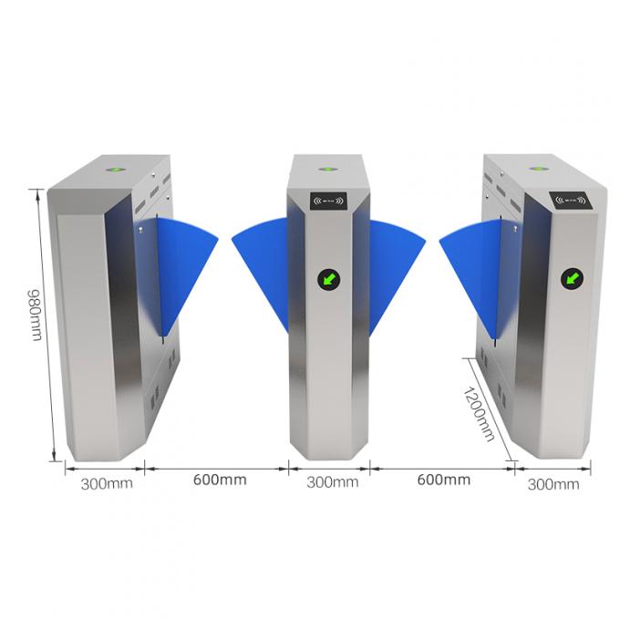 Pedestrian Flap Barrier Gate , Flap Barrier Security Turnstile Gate Pedestrian Flap Barrier Gate , Flap Barrier Security Turnstile Gate
