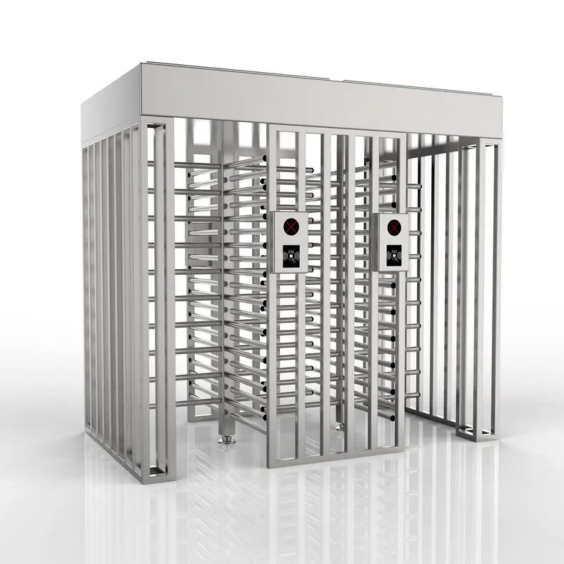 Full Height Security Turnstile Gate SUS304 Stainlesl Steel Turnstiles