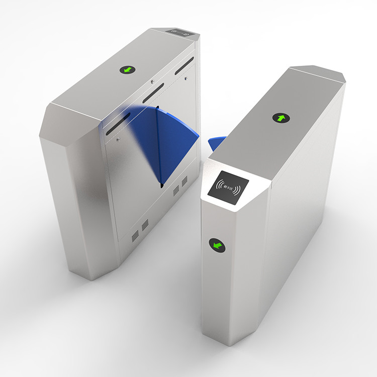 Pedestrian Flap Barrier Gate , Flap Barrier Security Turnstile Gate